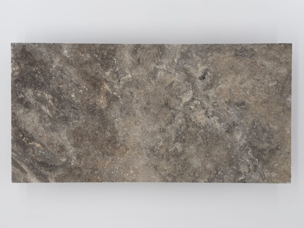 Platinum Gray Tumbled Travertine Paver – Sali Stone Concepts